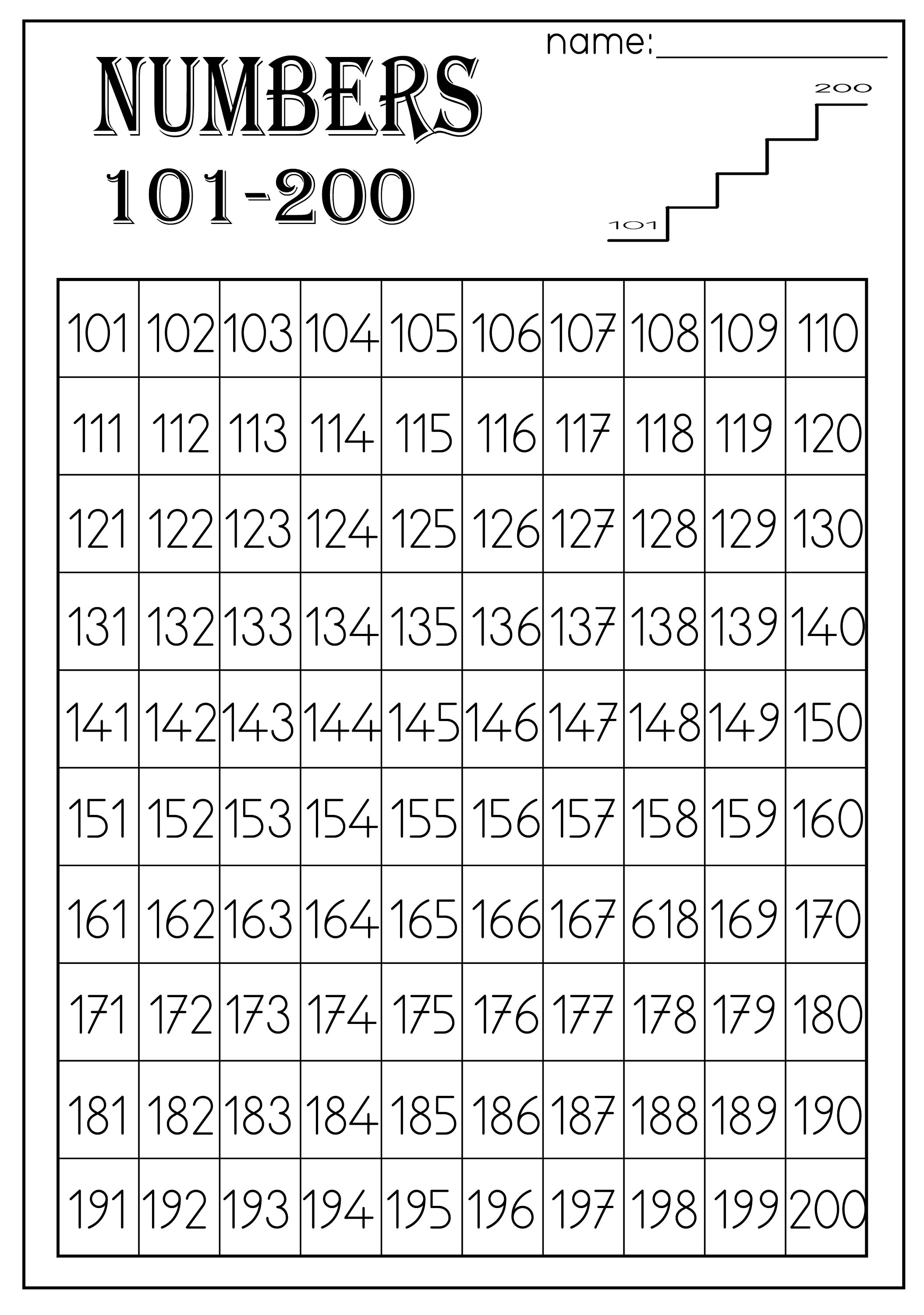 1-1000 Numbers Printable 10 Pages Worksheet - Etsy