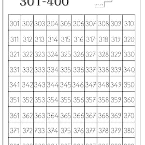 1-1000 Numbers Printable 10 Pages Worksheet - Etsy