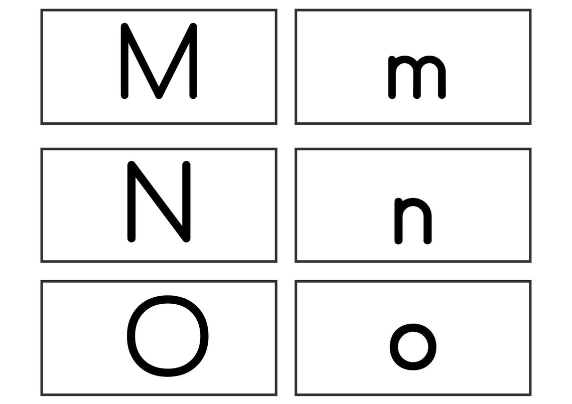 Printable Uppercase&lowercase Alphabet Flash Card - Etsy