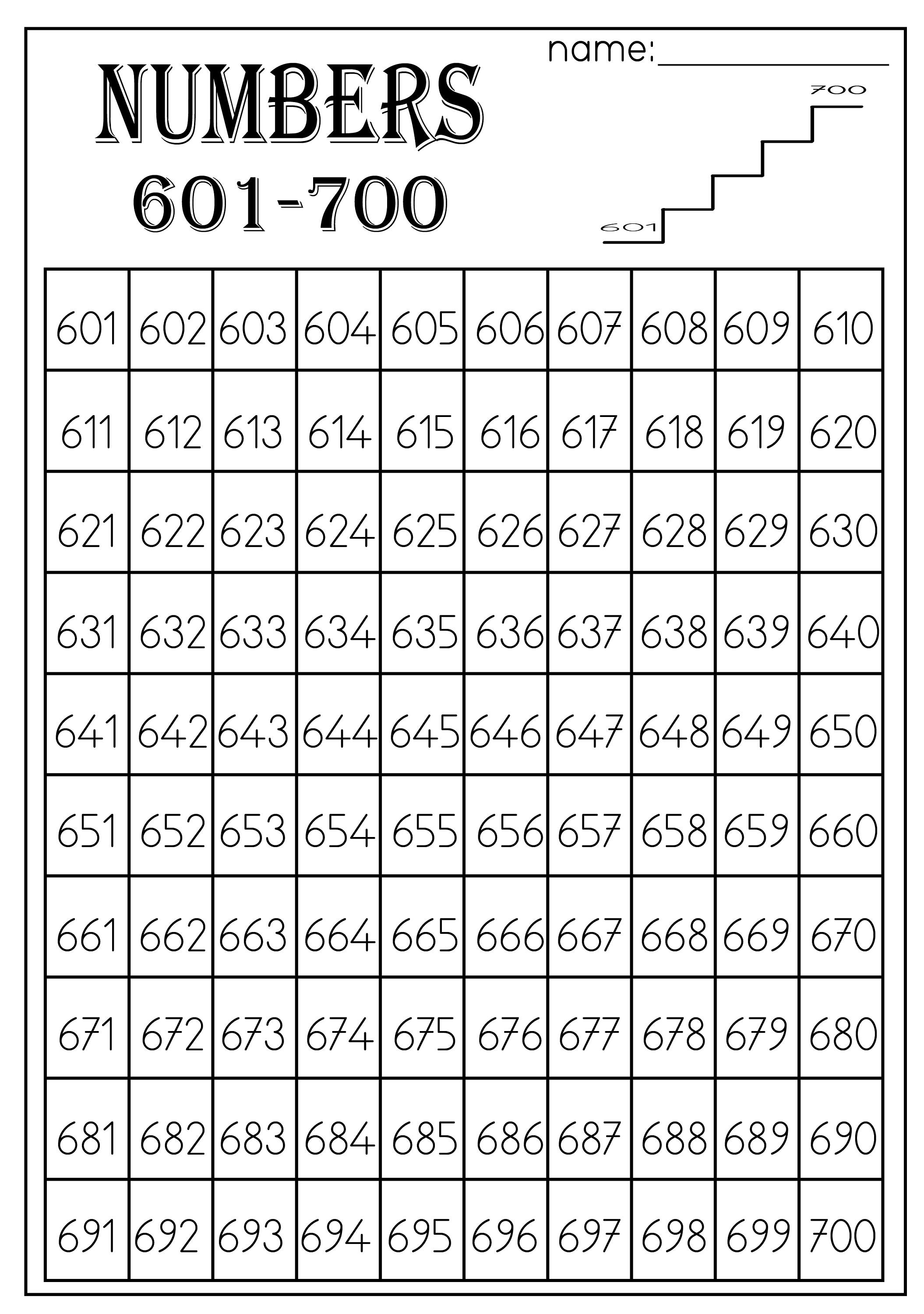 1-1000 Numbers Printable 10 Pages Worksheet - Etsy