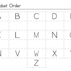 10printable ABC Order Work Mats/worksheets. Preschool-kindergarten ...