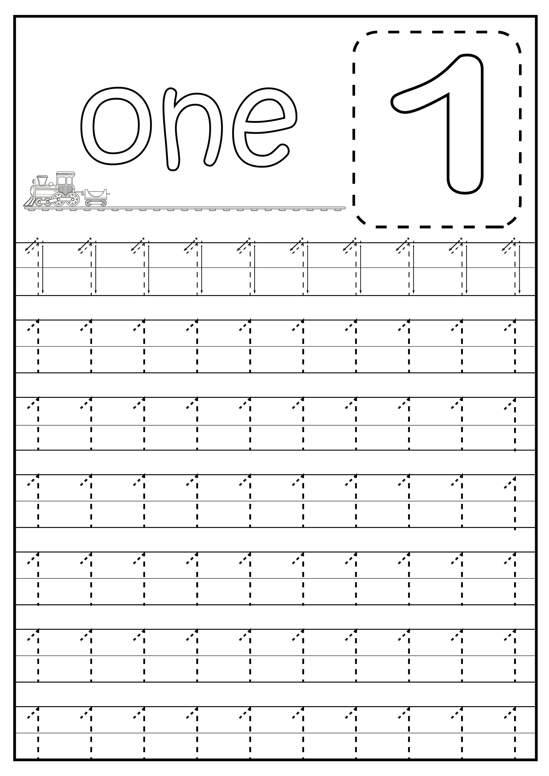 Numbers 0-9 Tracing Worksheet: 10 Pages Printable (digital Download) - Etsy