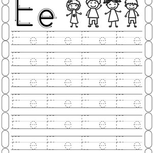Alphabet Tracing Worksheets: Uppercase Handwriting (PDF) - Etsy