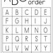 6 Printable ABC Order Work Mats/worksheets. Preschool-kindergarten ...