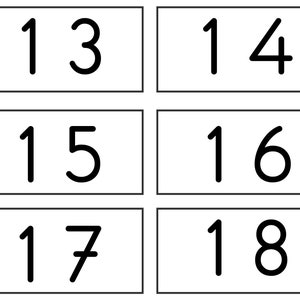 1-100 Numbers Printable Flash Card - Etsy