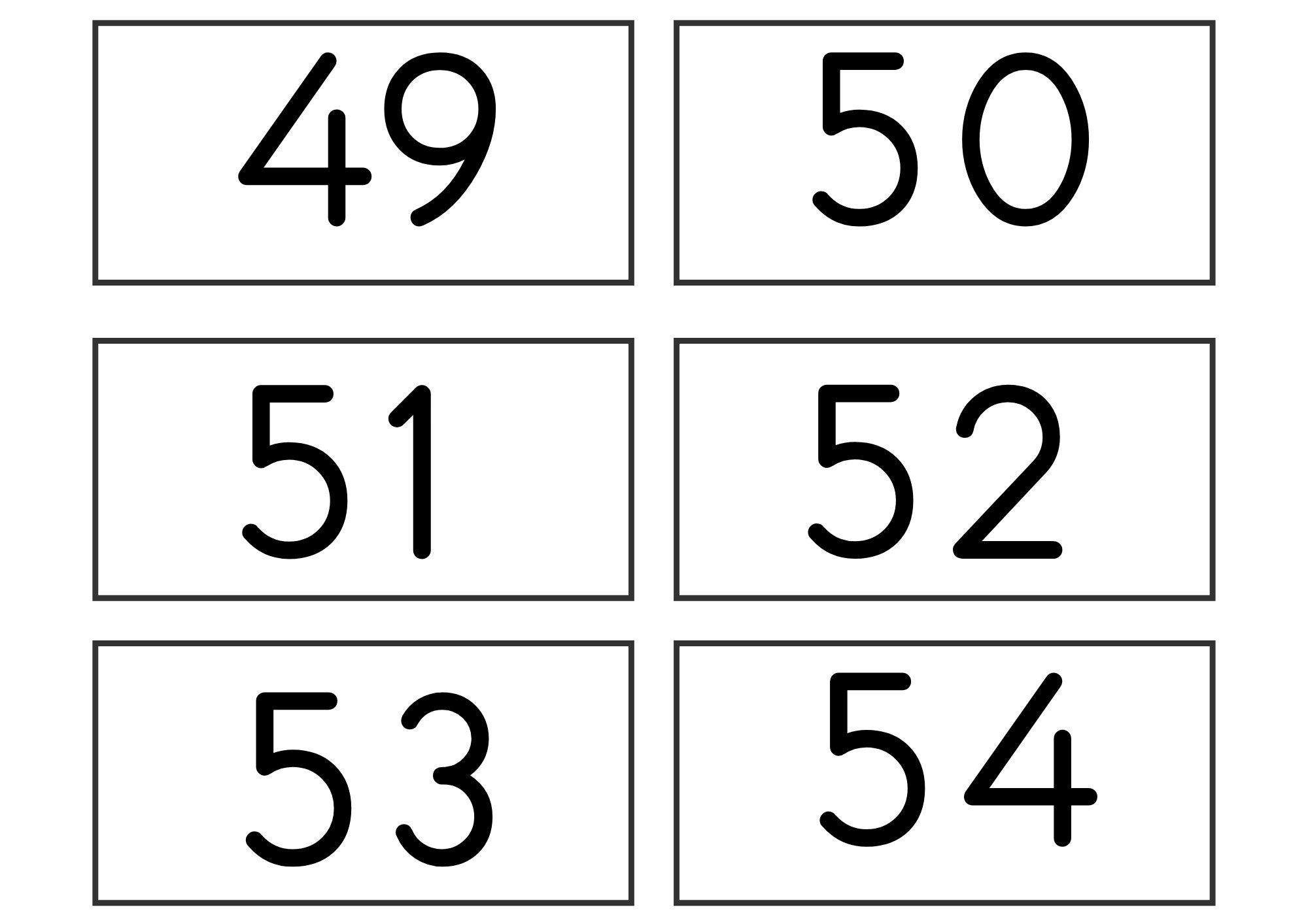 1-100 Numbers Printable Flash Card - Etsy