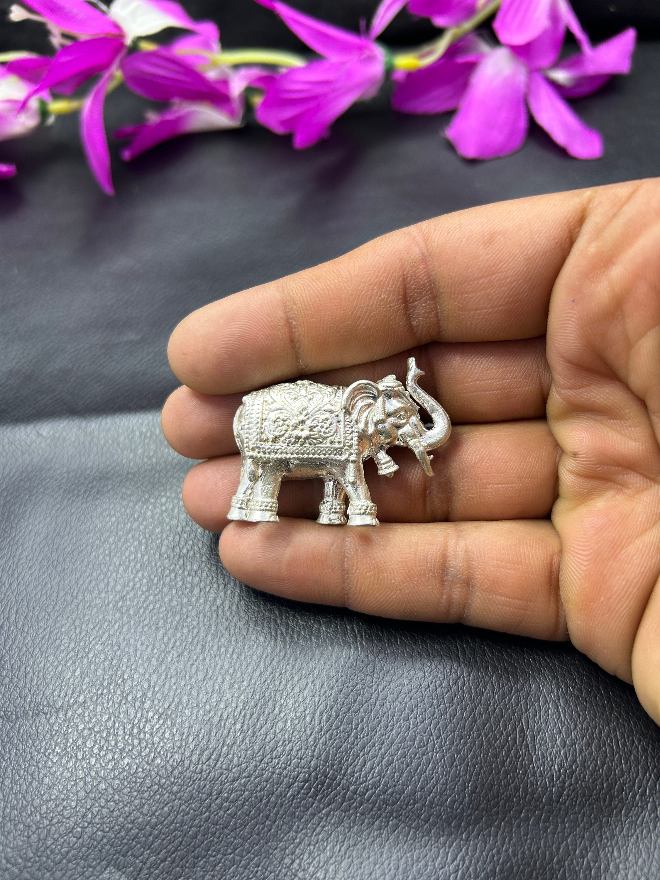 925 Solid Sterling Silver Customized Sculpture Upper Trunk Elepant ...