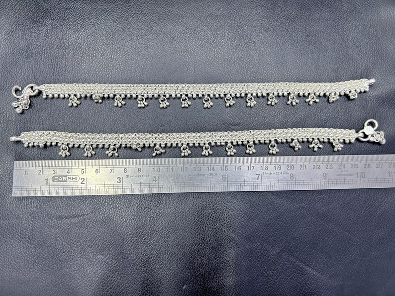 BIS Hallmarked Silver Anklet, Anklet With Bells, Tendy Indian Anklet ...