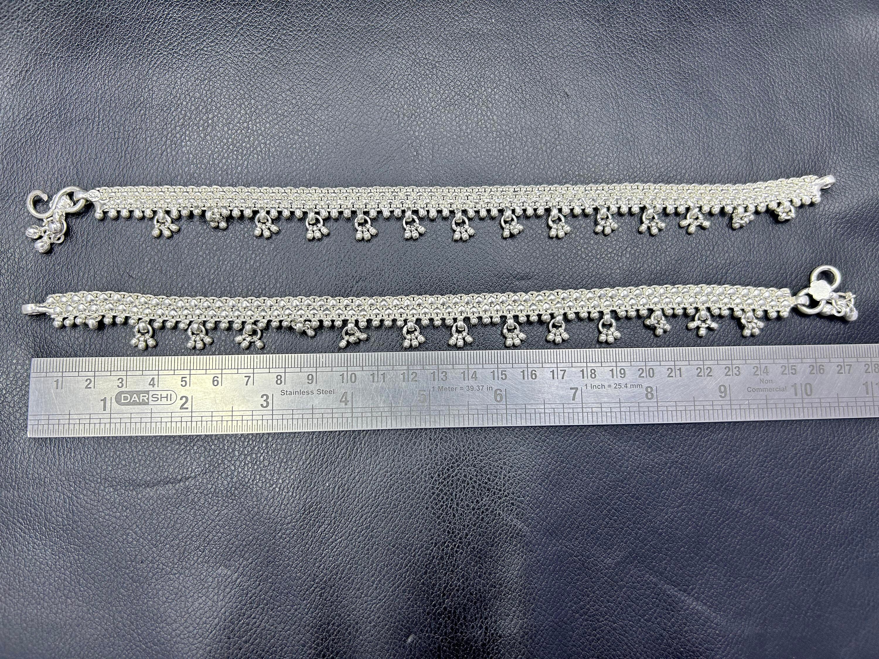 BIS Hallmarked Silver Anklet, Anklet With Bells, Tendy Indian Anklet ...