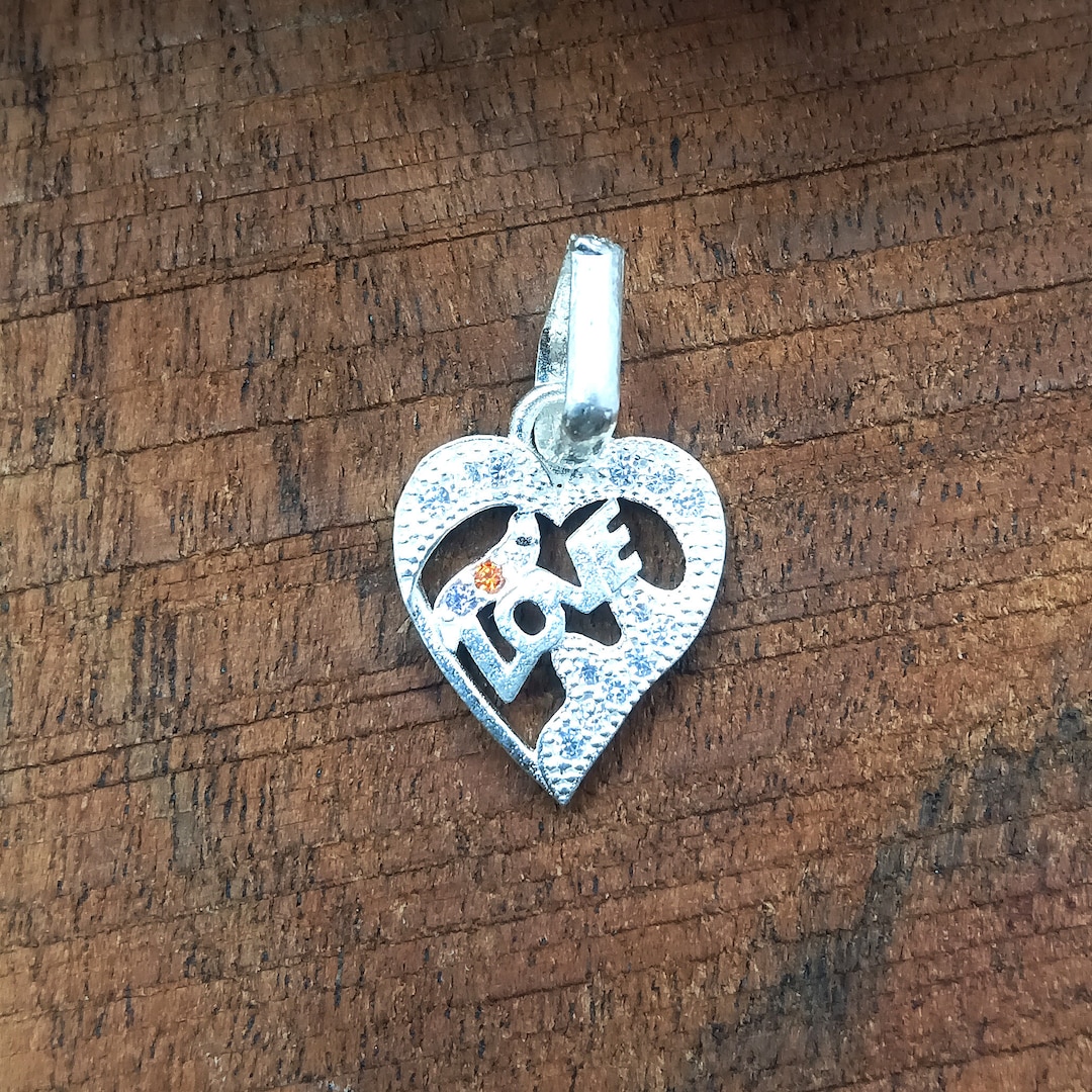 925 Silver Heart Pendant, Initial Necklace, Minimalist Pendant, Silver ...