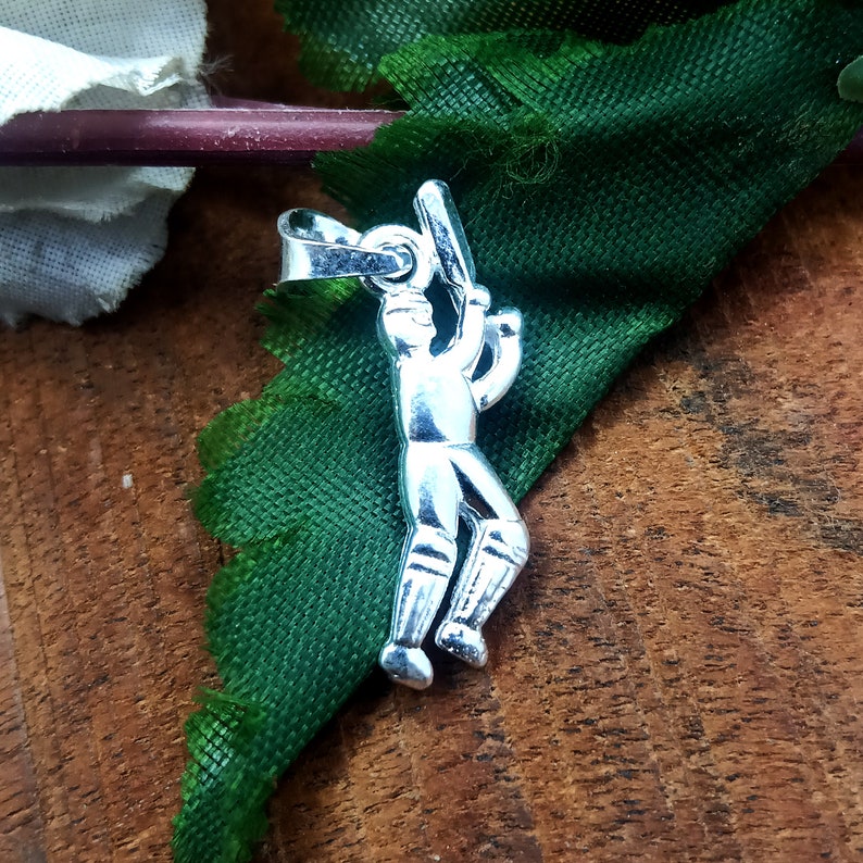 Dainty Necklace 925 Sterling Silver Cricket Player Pendant Customized ...