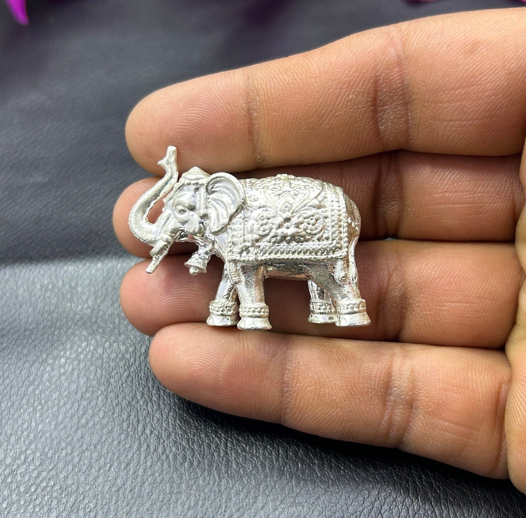 925 Solid Sterling Silver Customized Sculpture Upper Trunk Elepant ...