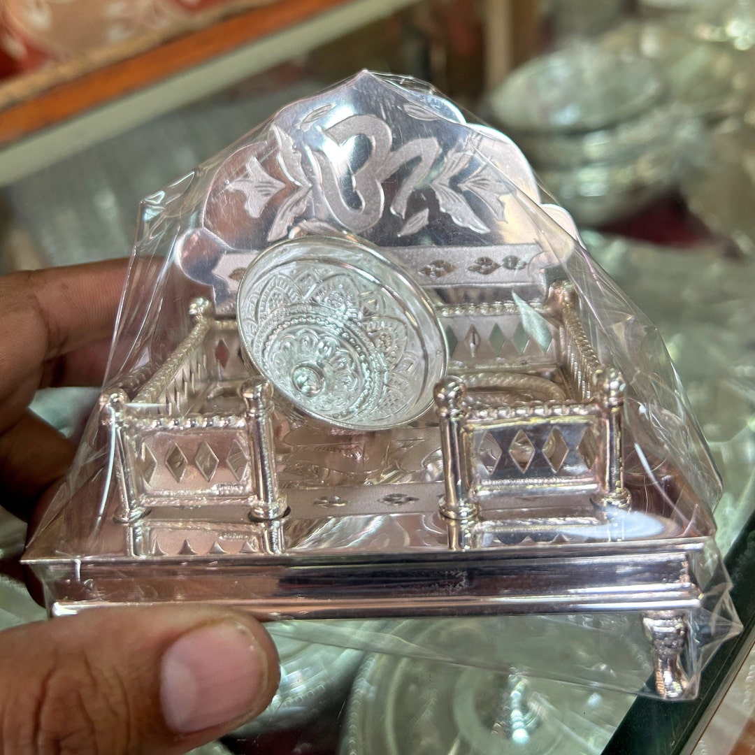 Pure Silver God Figurine Singhasan, Silver Throne, God Statue Divine Chair, God Sinhasan, Silver ...