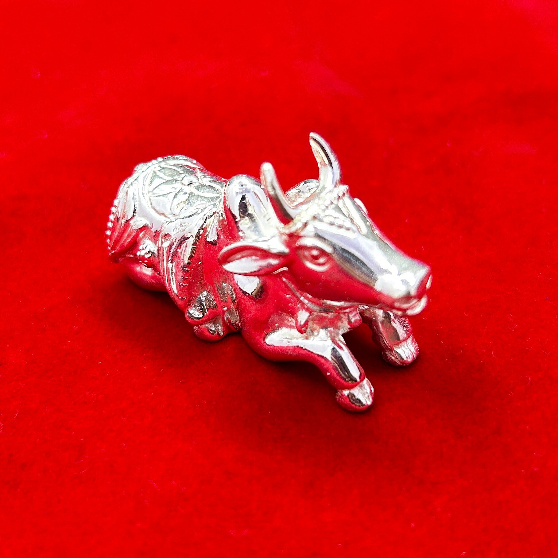 Lord Shiva Vahan Nandi Maharaj Solid 925 Sterling Silver Handmade ...