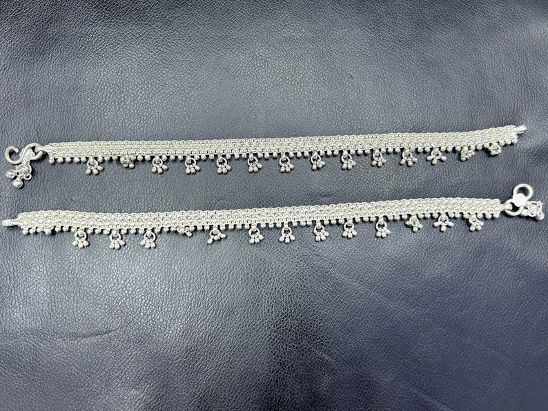 BIS Hallmarked Silver Anklet, Anklet With Bells, Tendy Indian Anklet ...