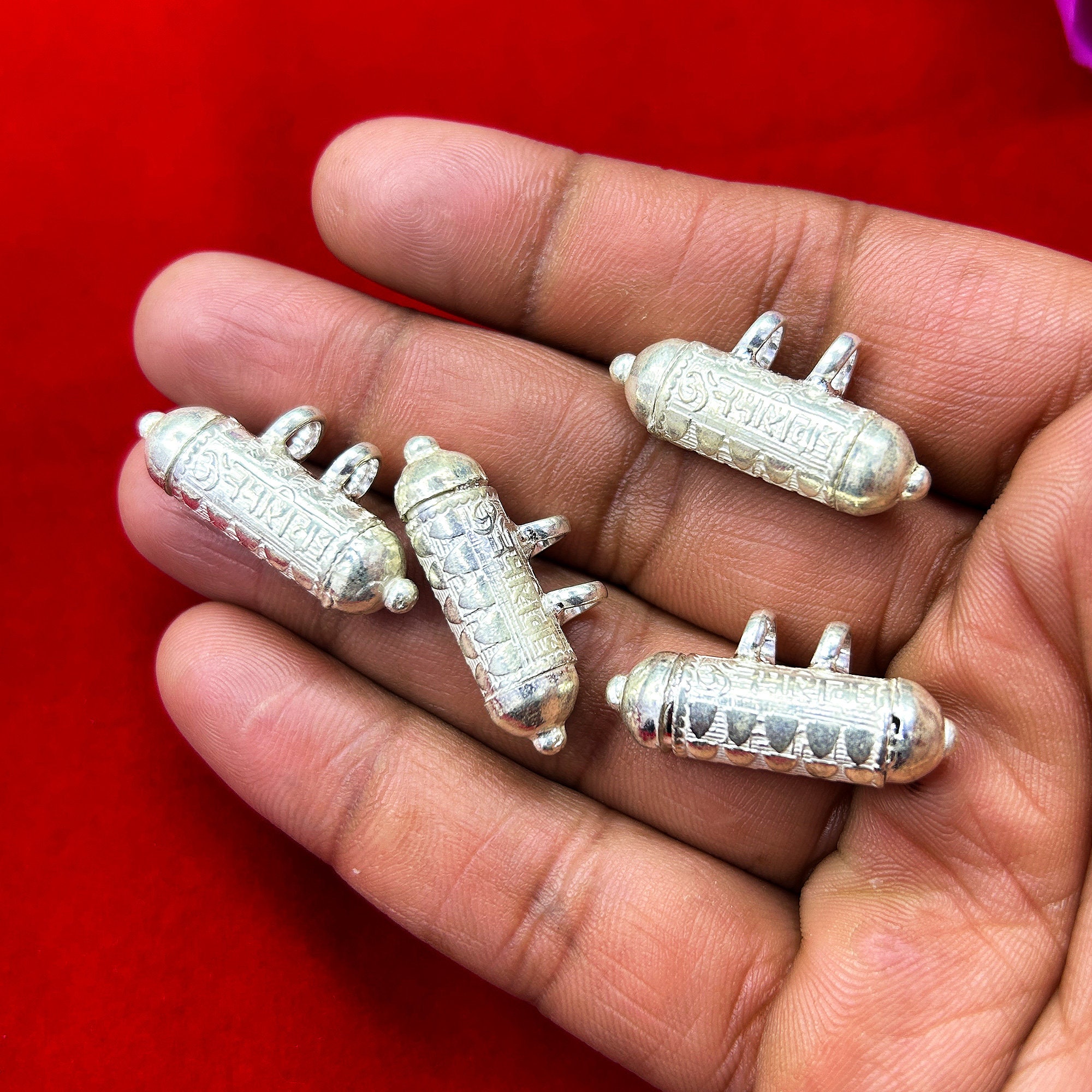 Silver Prayer Locket Necklace, Lord Shiva Taweez, Silver Amulet Locket ...