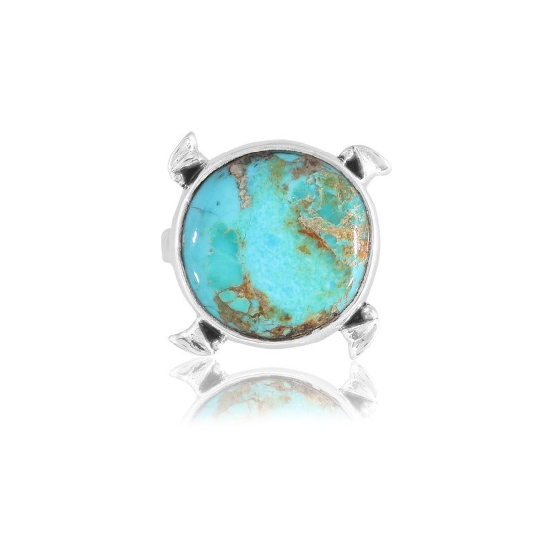 Boulder Turquoise Ring, Gemstone Ring, 925 Silver Ring, Handmade Ring ...