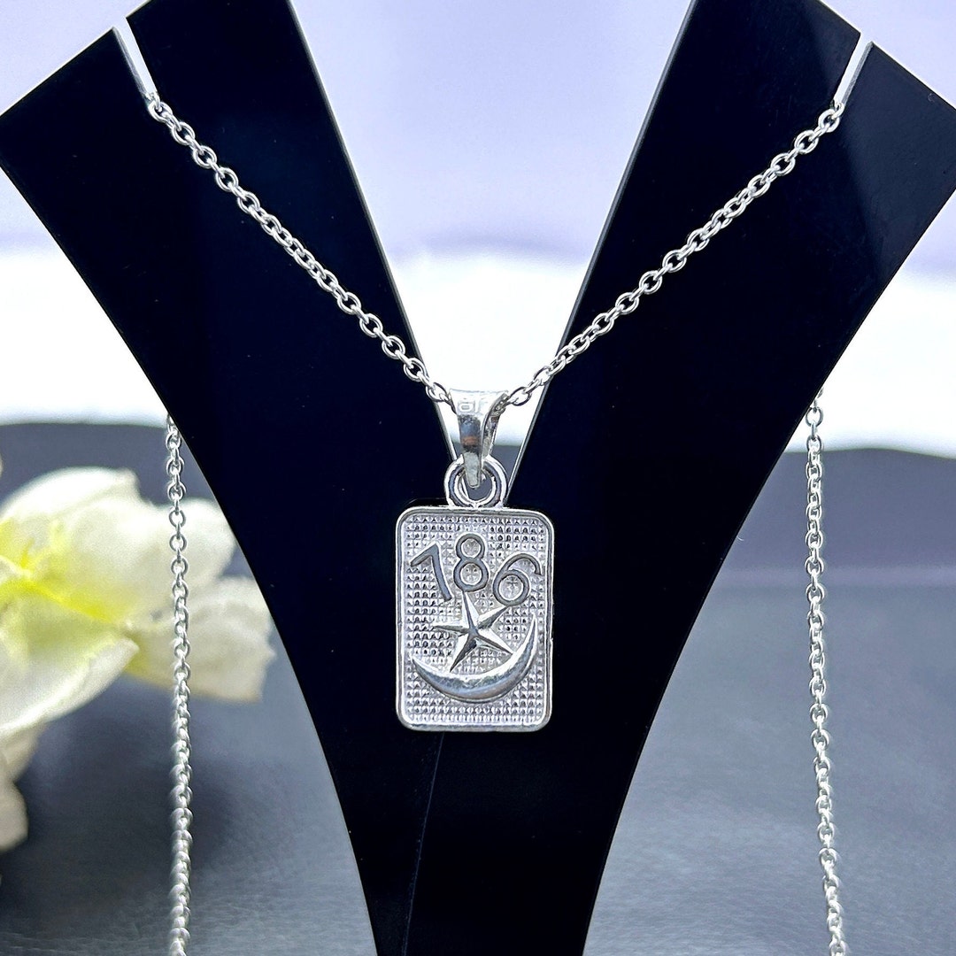 Islamic Necklace 925 Sterling Silver Muslim Jewelry Lucky 786 Pendant ...