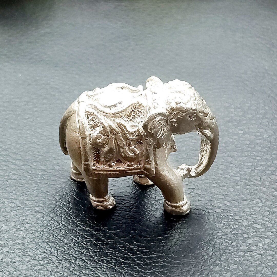 Solid 925 Sterling Silver Elephant Statue, Silver Elephant Sculpture ...
