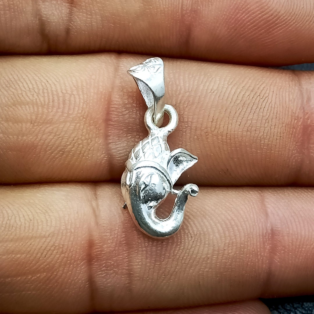 925 Sterling Silver Hindu God Ganesh Pendant, 925 Sterling Silver ...
