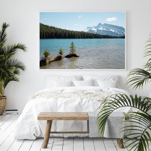 Two Jack Lake Digital Print, Rundle Mountain Landscape Download ...