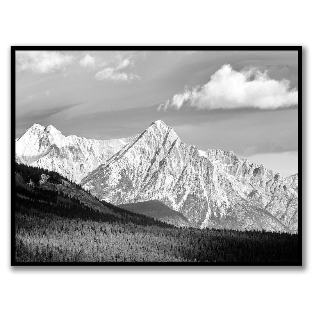 Black & White Digital Print, Download Landscape Photography, Printable ...