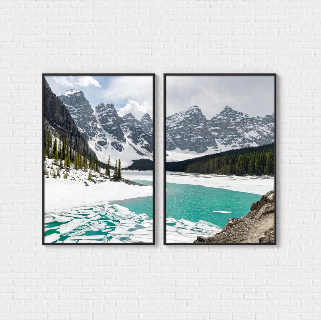 Moraine Lake 2 Piece Wall Art, Printable Landscape Photography, Nature ...