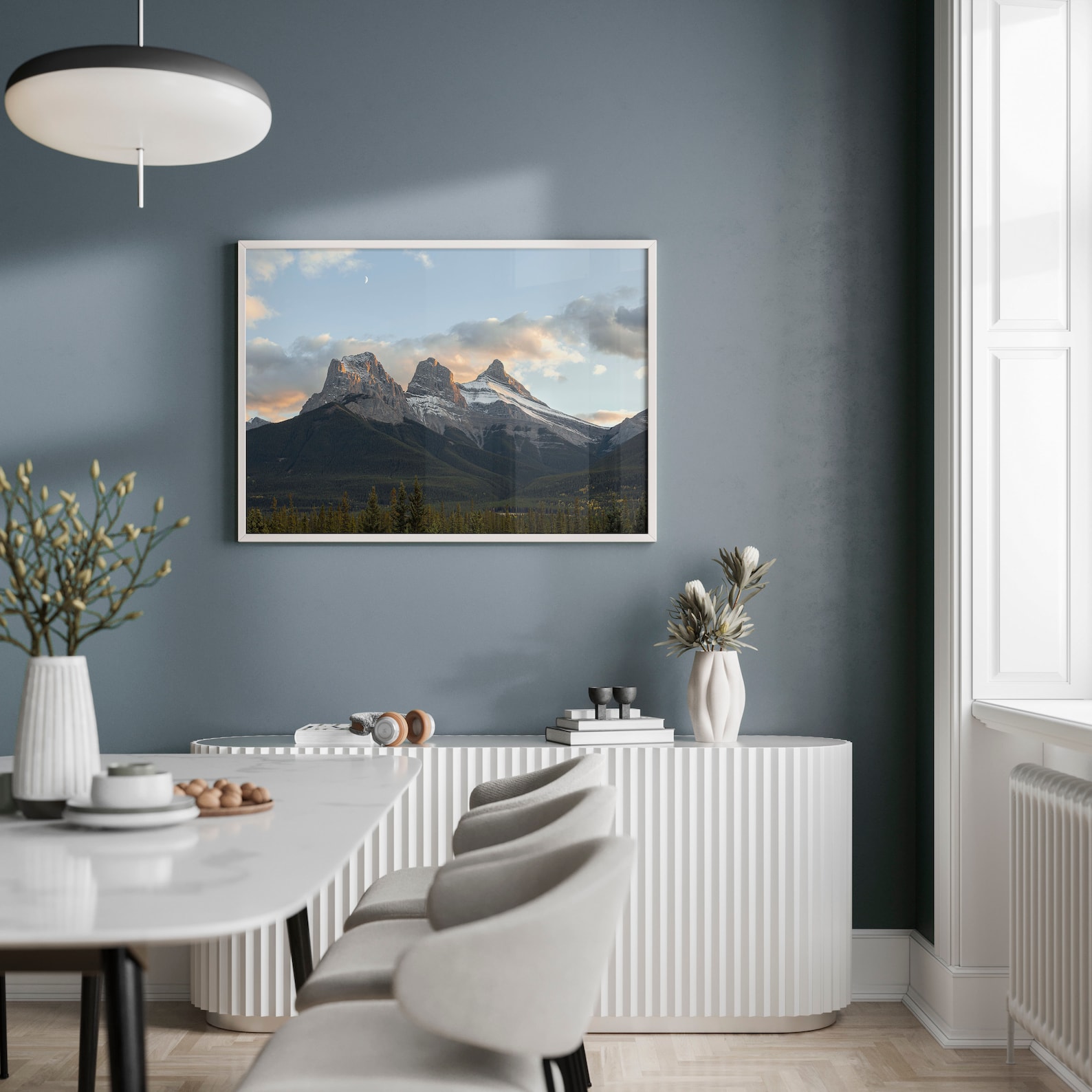 Three Sisters Landscape Digital Print, Canmore Mountain Photography ...