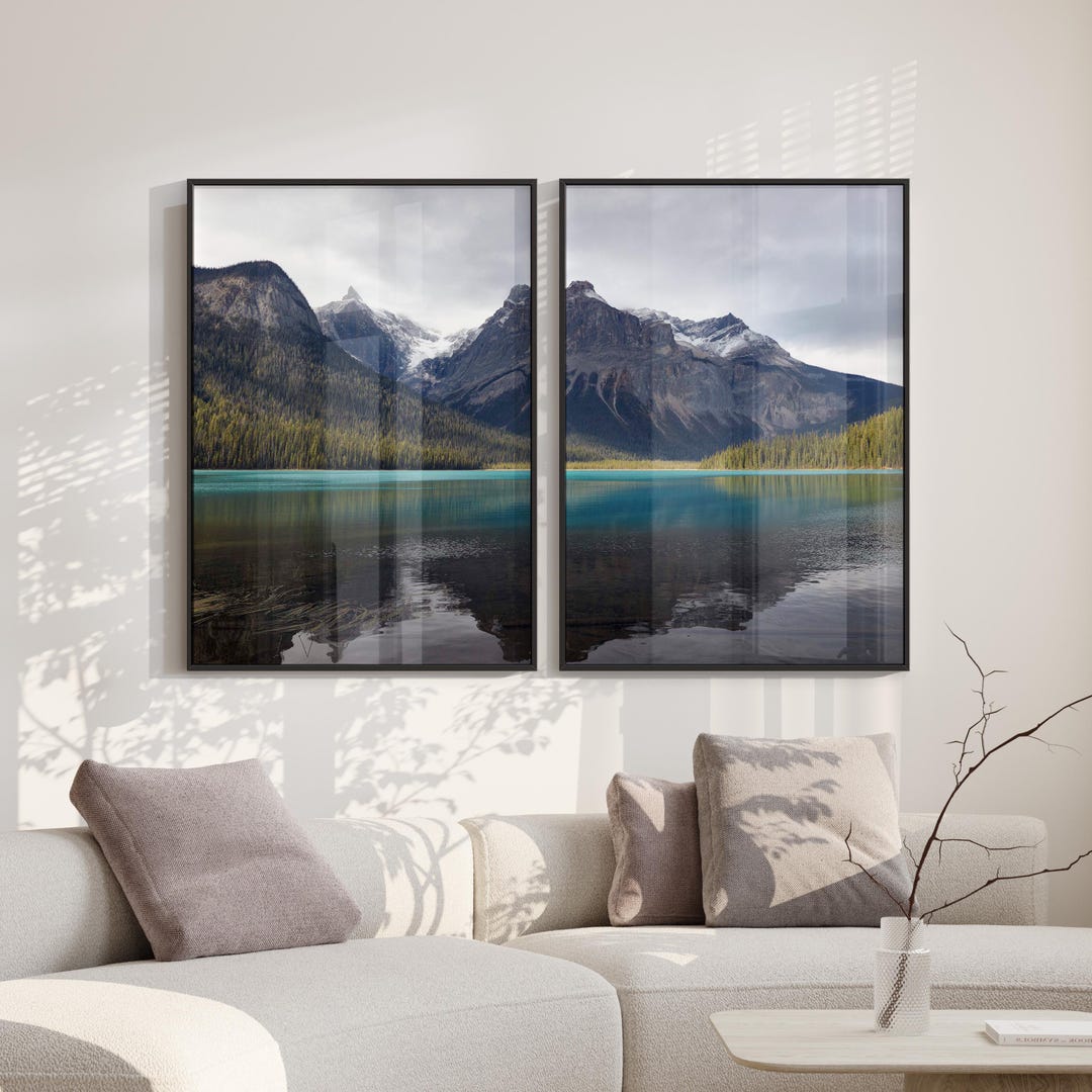 Emerald Lake 2 Piece Digital Print, Download Landscape Diptych ...