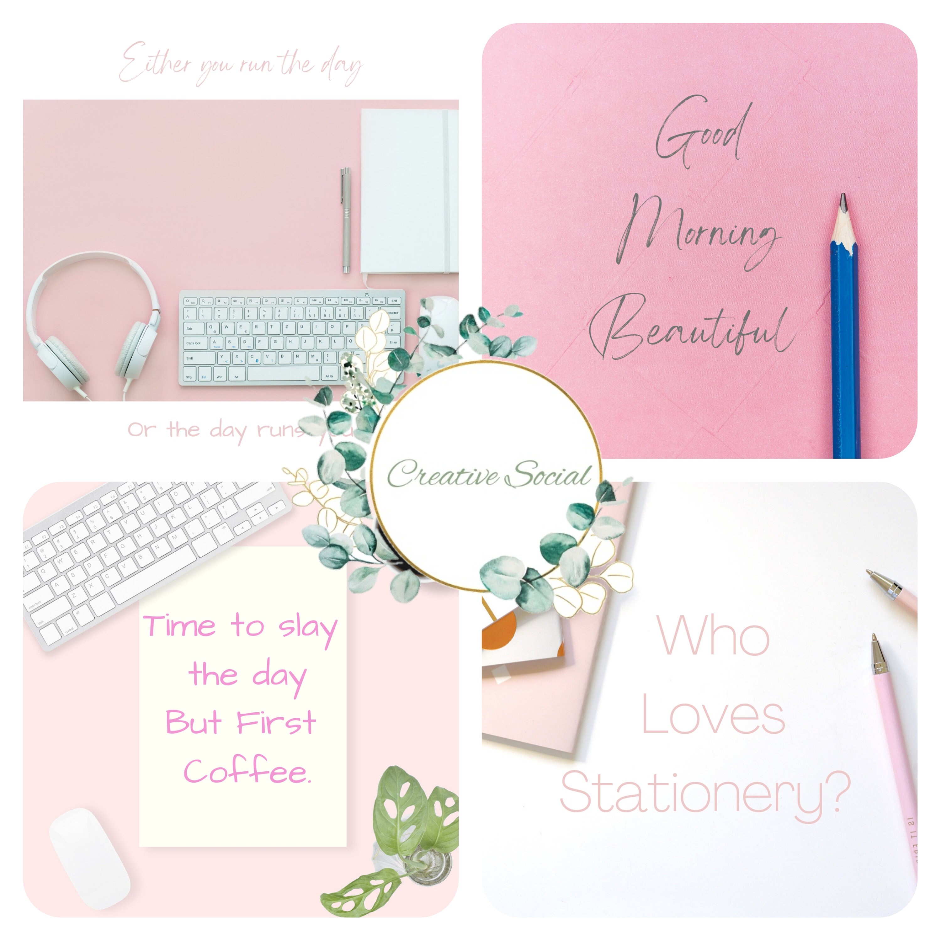 Pink Social Media Content Bundle - Etsy