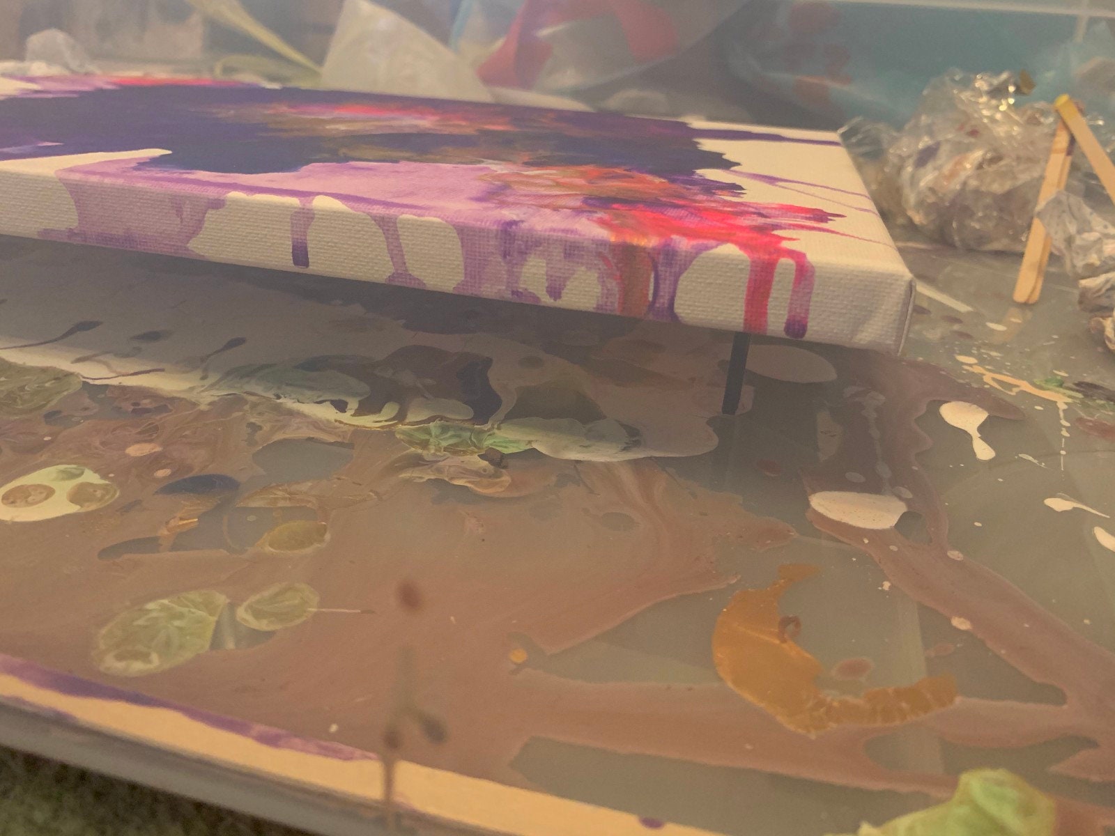 24x Acrylic Pouring Canvas Prop Stand Riser Support for Painting and ...