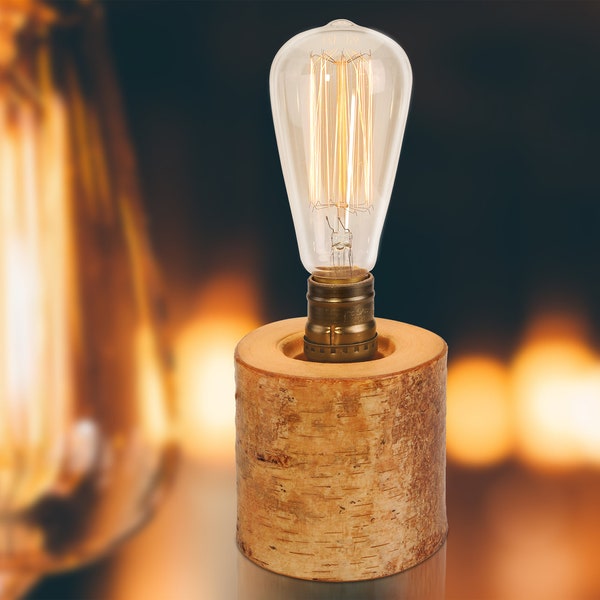 Birch Table Lamp - Etsy