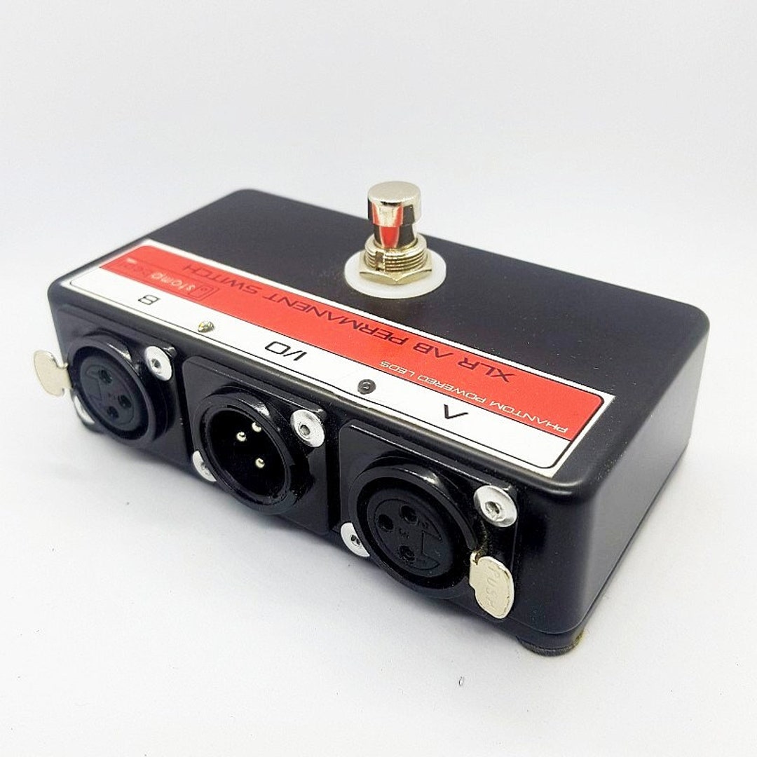 XLR AB Switch Pedal 2F/1M With Phantom Powered Leds - Popless - Etsy
