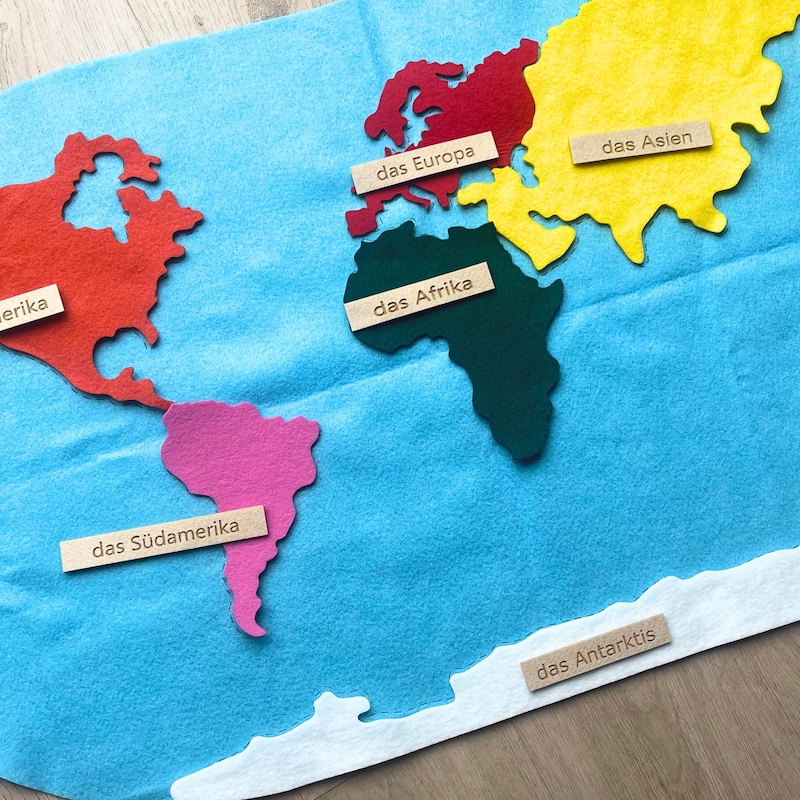 Felt World Map - Etsy