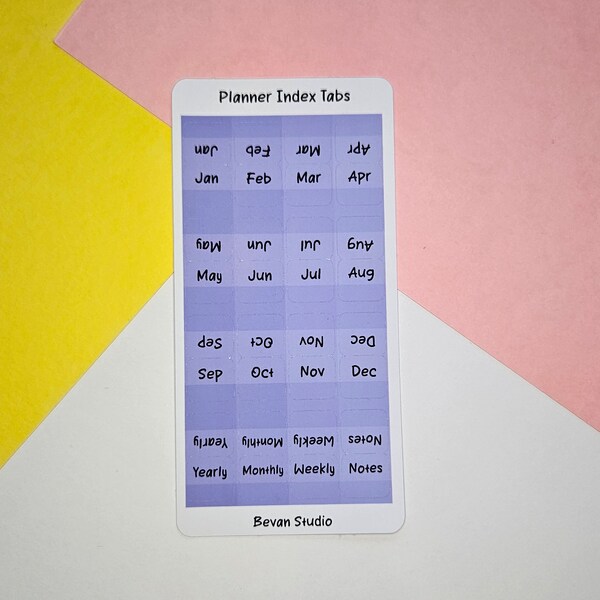 Index Stickers - Etsy