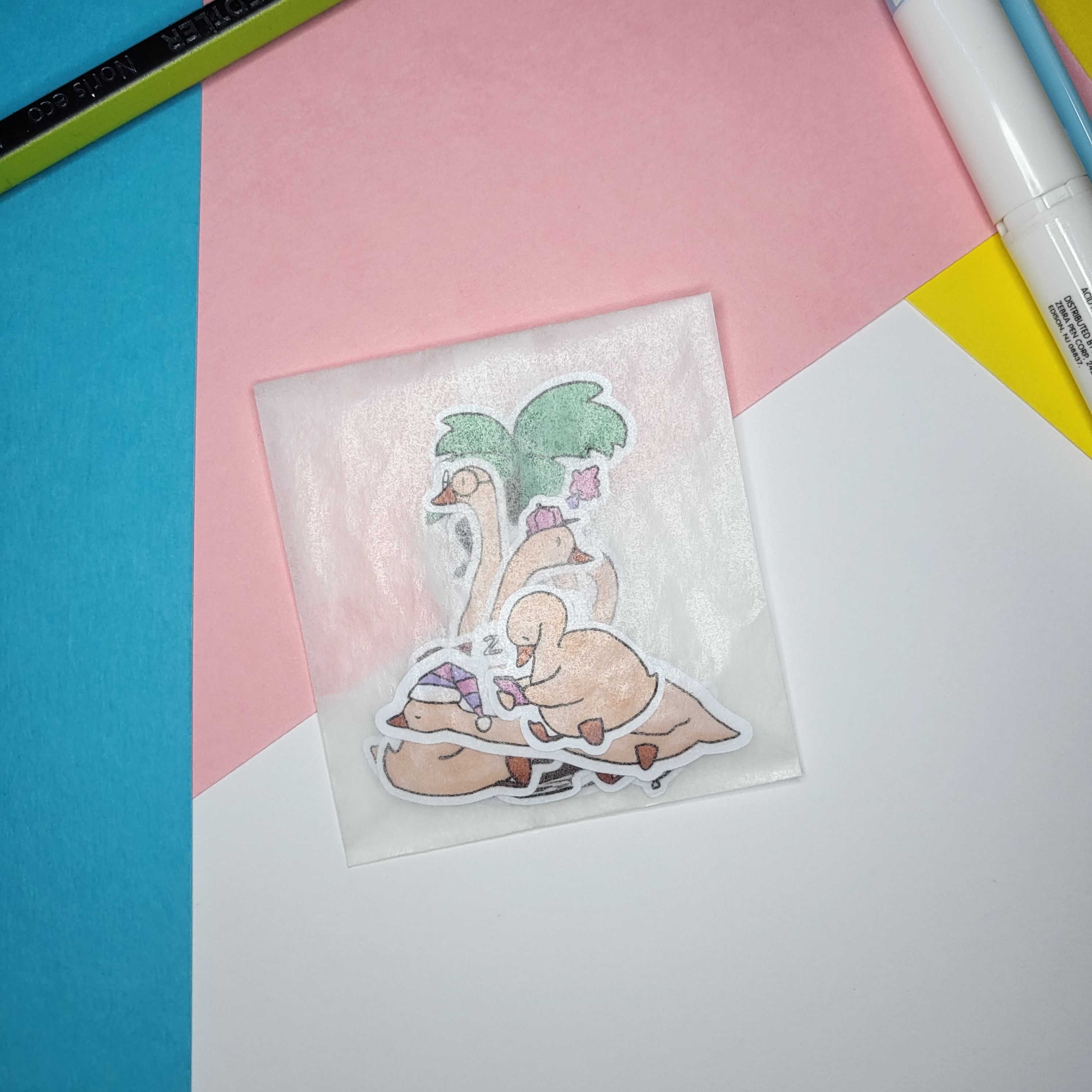 Cute Duck Sticker Pack, Die Cut - Etsy