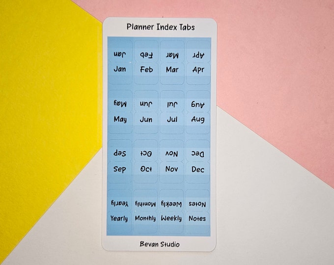A6 Plastic Mini Index Tabs Abbreviated Months - Etsy