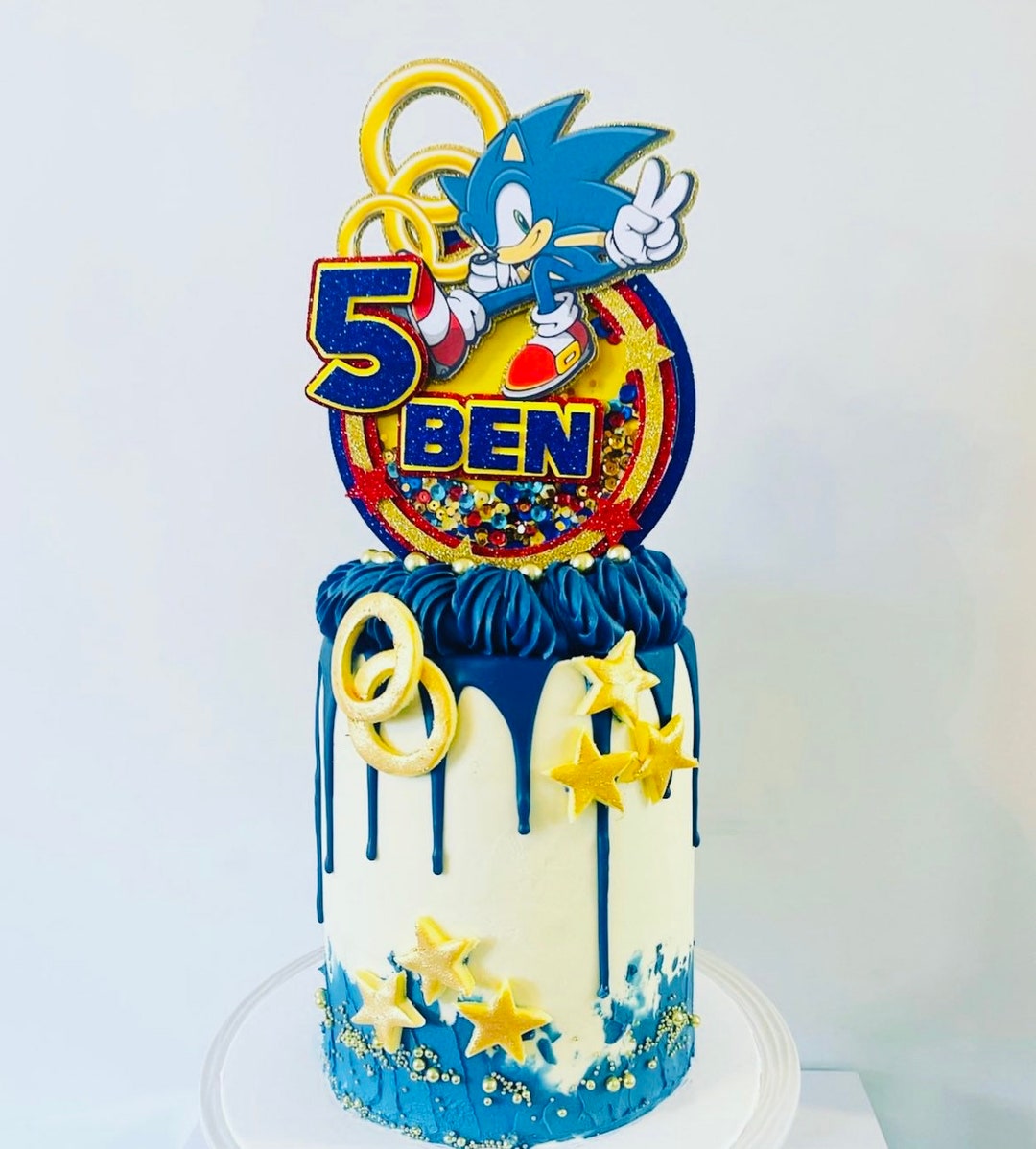 Sonic Hedgehog 3D Shaker Cake Topper - Etsy