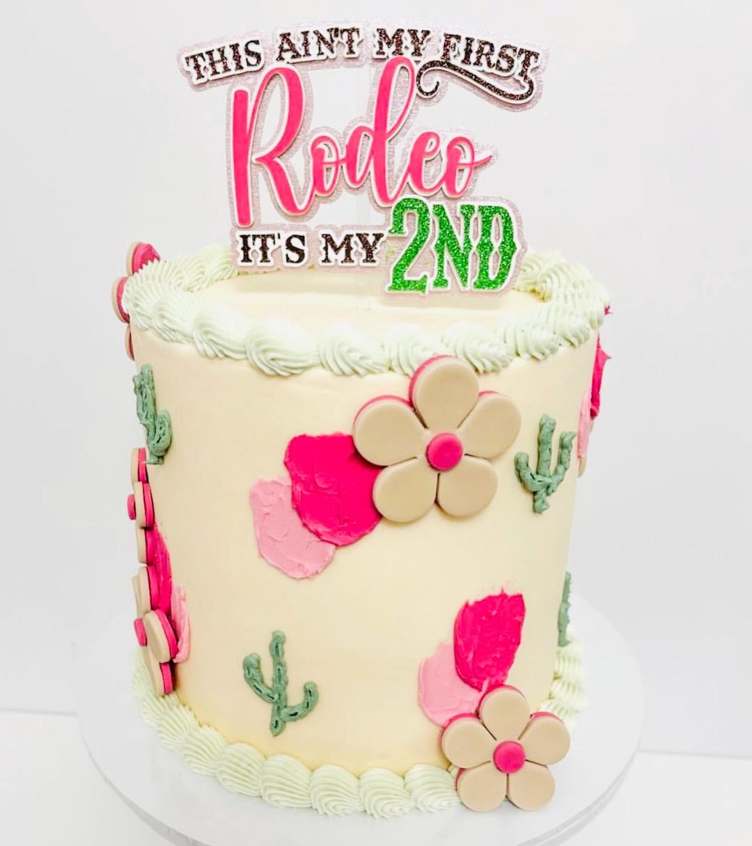 This Ain’t My First Rodeo, It’s My 2nd Themed Glitter Cake Topper | 2nd ...