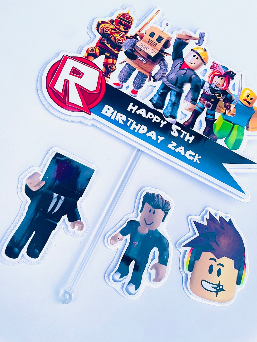 Roblox Gamer Inspired Cake Topper Set - Etsy