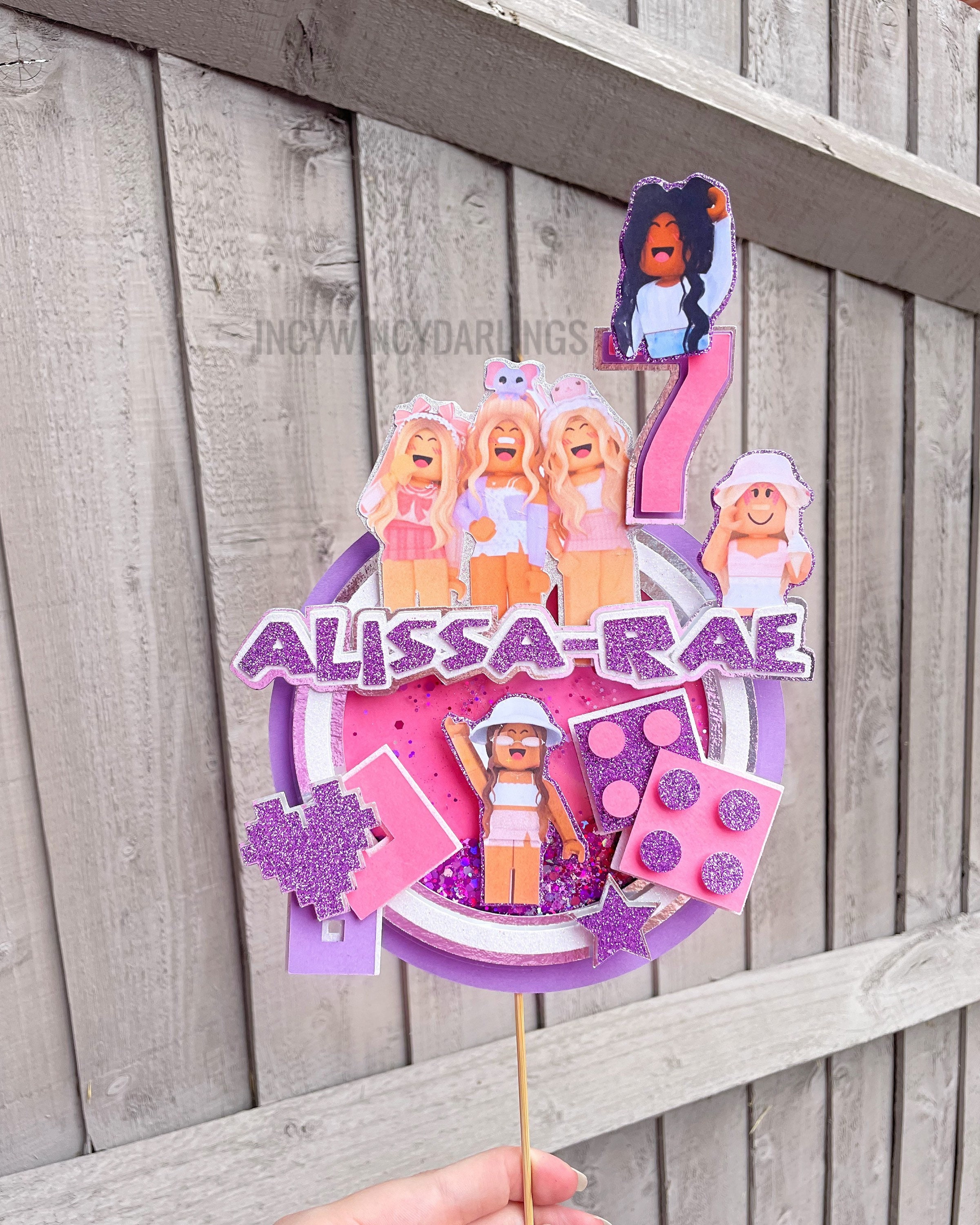 Roblox Girls Gamer 3D Shaker Cake Topper - Etsy UK