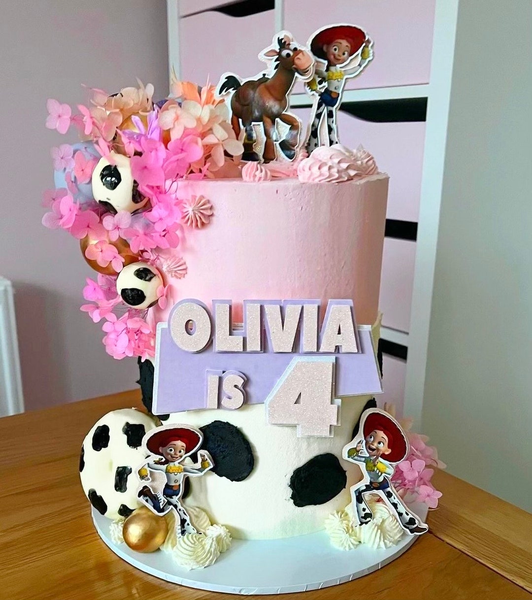 Jessie Bullseye Toy Story Girly Inspired Cake Topper Set - Etsy