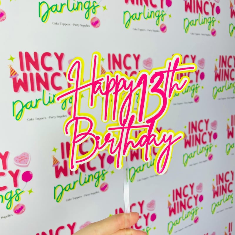 13 Cake Neon - Etsy UK