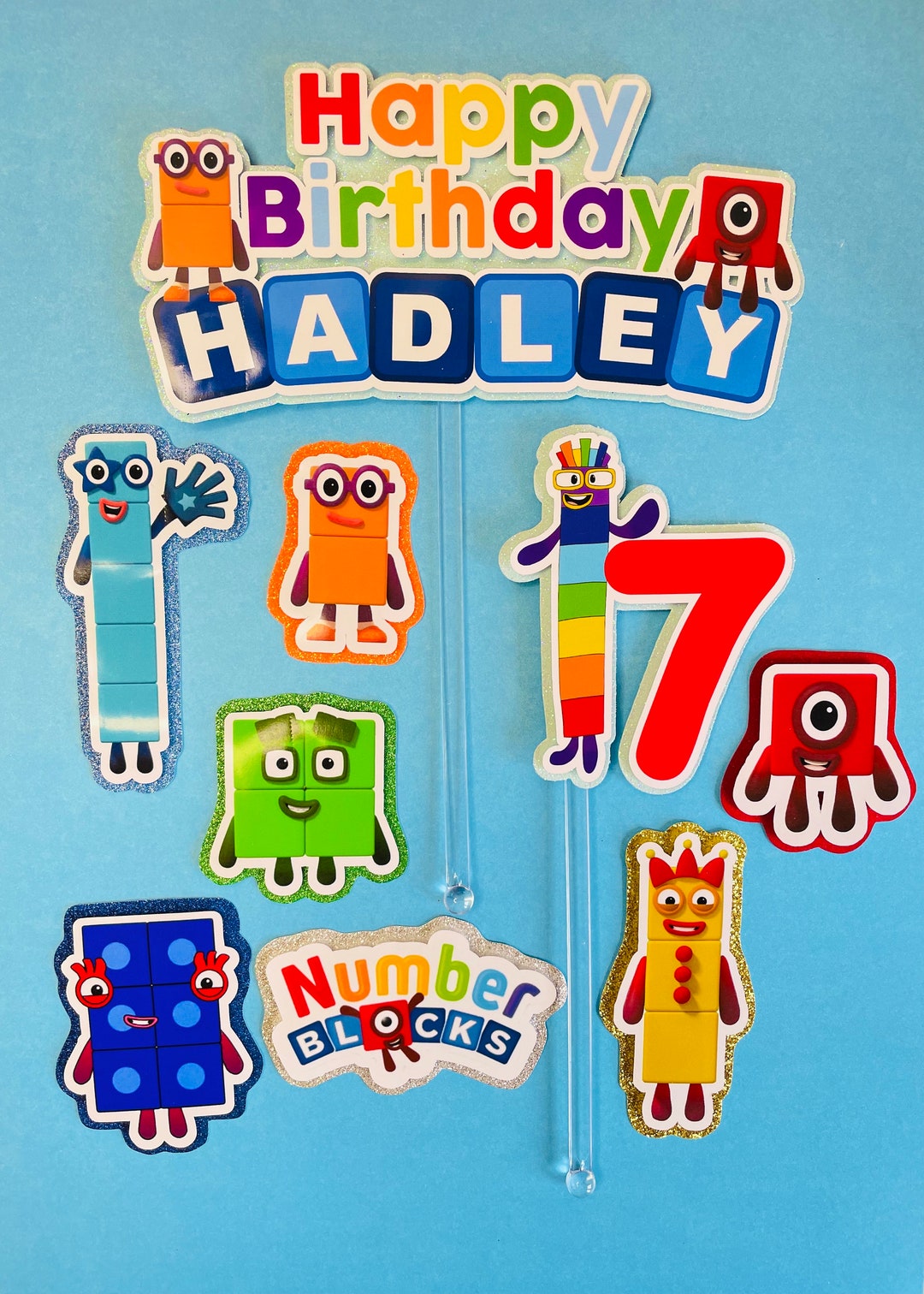 Numberblocks Inspired Cake Topper Set Numberblocks Cake Numberblocks ...