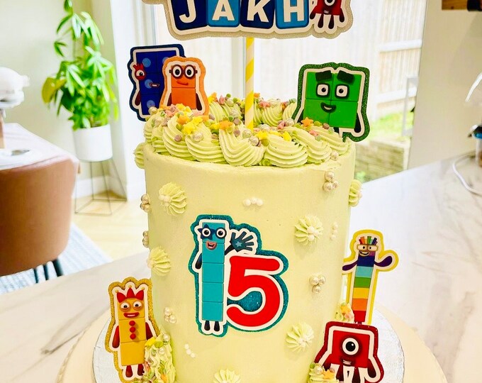Numberblocks Inspired Cake Topper Set | Numberblocks Cake ...