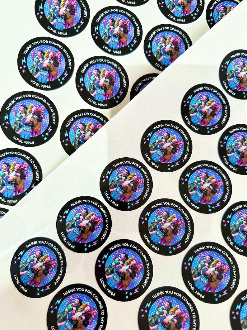 Kpop Demon Hunter Party Stickers, Kpop Birthday - Etsy