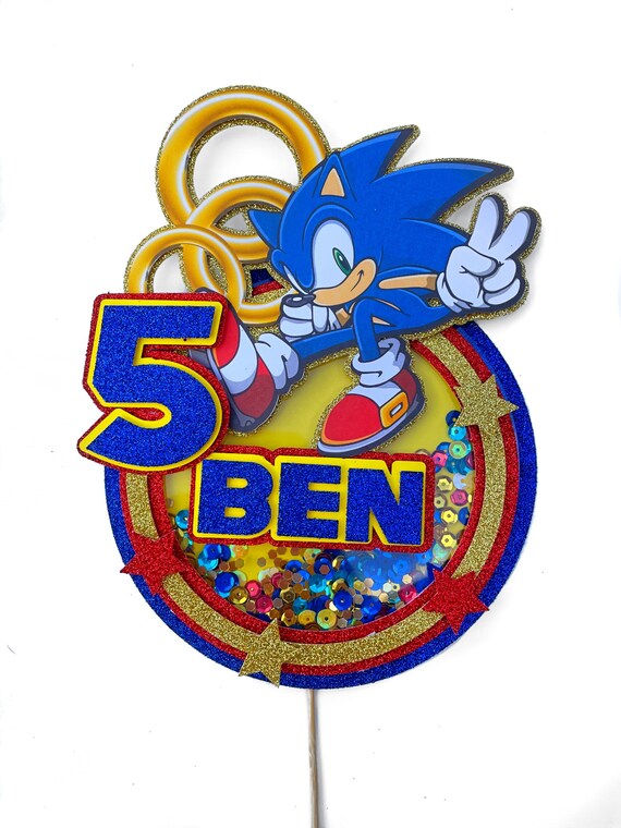 Sonic Hedgehog 3D Shaker Cake Topper - Etsy