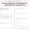 Core Values and Beliefs Worksheets, Challenging Negative Thoughts, Self ...