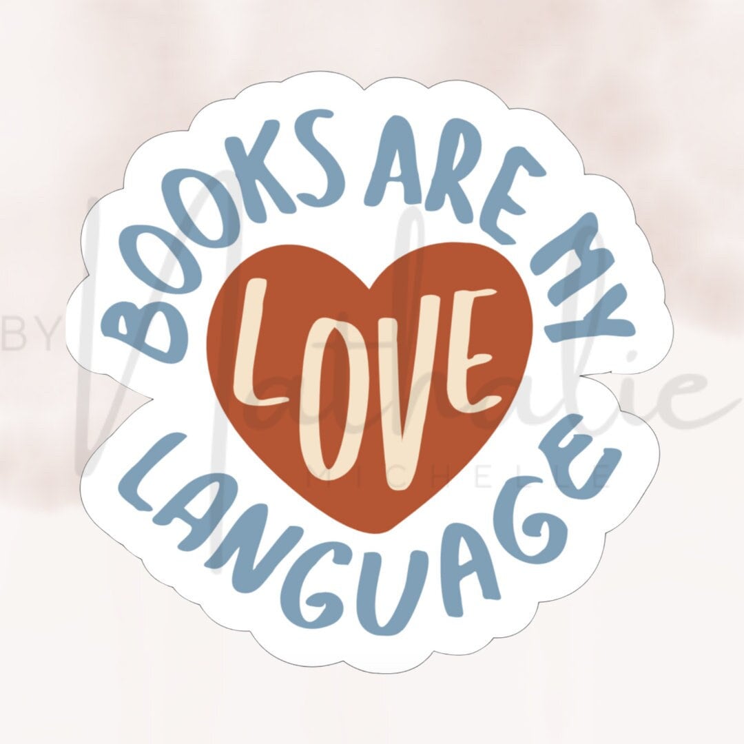 Sticker Sticker Bookish Soul Heart Love Pink Red Book Love Books Kindle ...