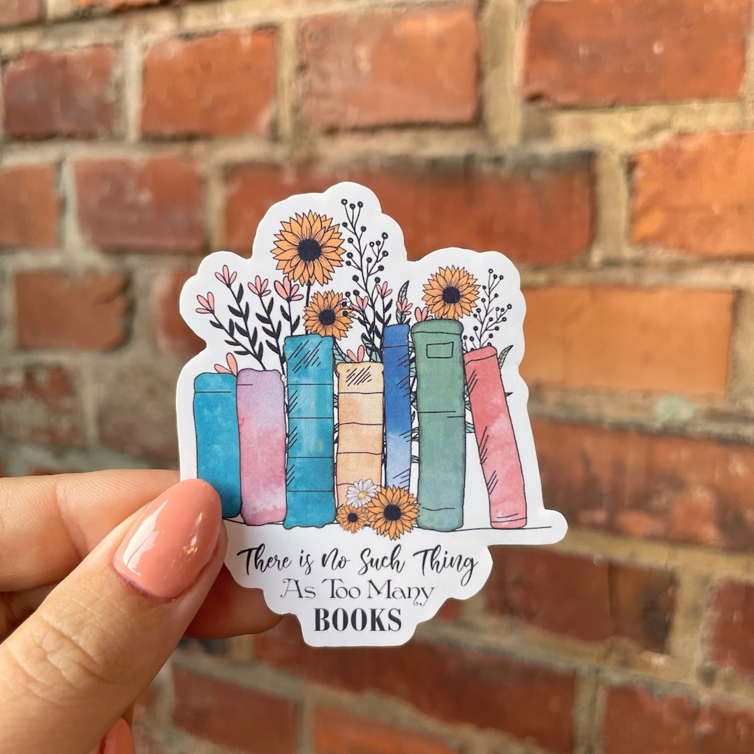 Sticker Bookworm Reading Bookworm Sunflowers Hobby Bookshelf Flowers ...